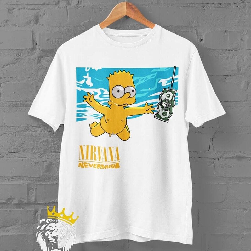 Nirvana Simpson White – King Of T-Shirts